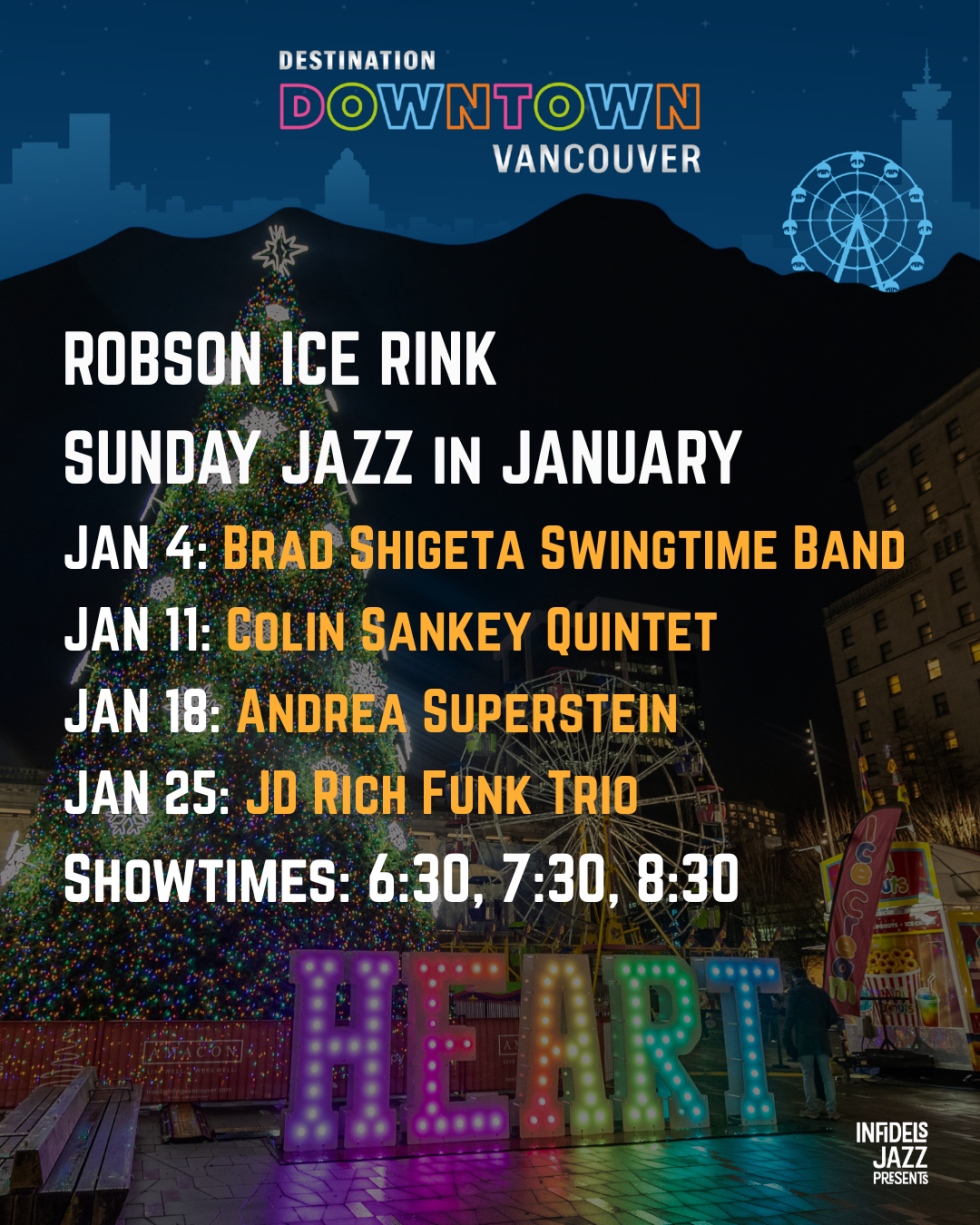 JD Rich Funk Trio at Robson Square Ice Rink - Infidels Jazz